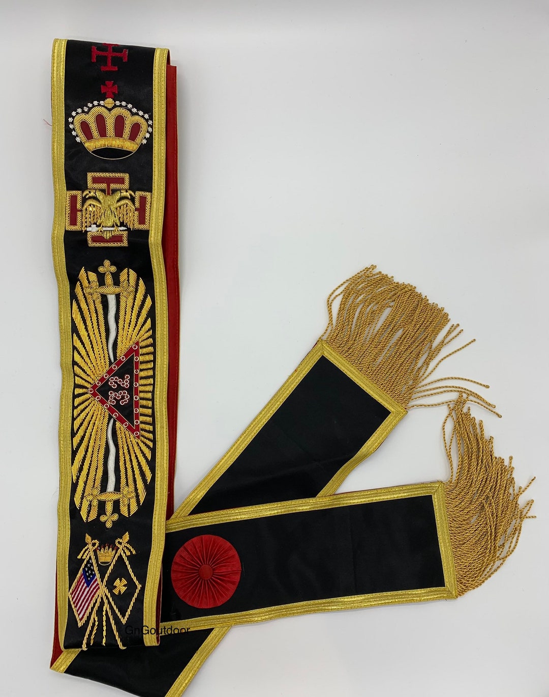 Masonic Scottish Rite 32nd 32 Degree Rose Croix Shoulder Sash 32 Degree ...