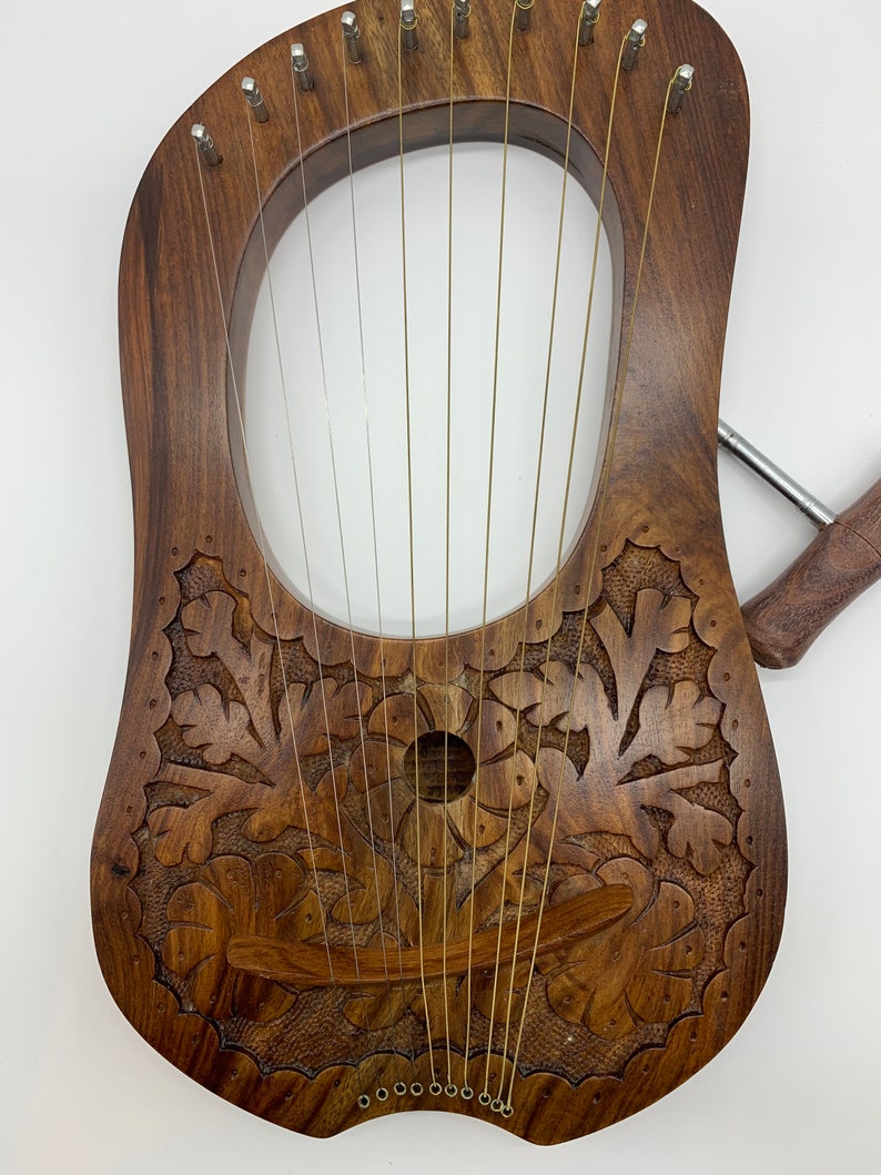 Lyra Harp 10 Metal String Handmade Sheesham Wood Lyre Harps - Etsy
