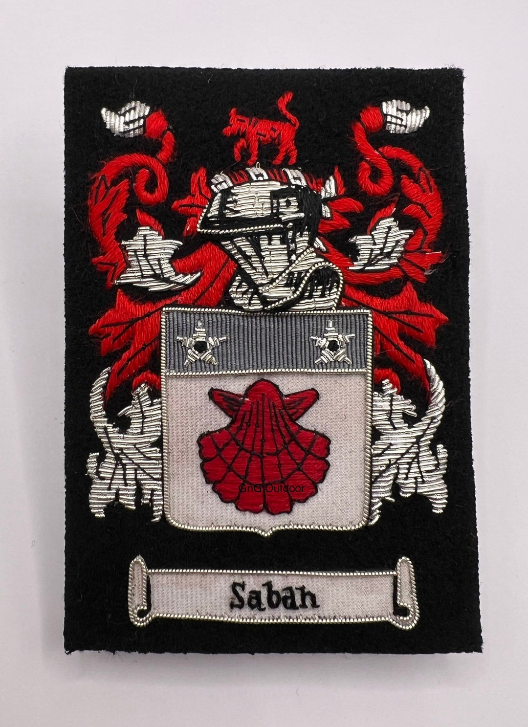 Saban Family Crest Blazer Badge Hand Embroidered Bullion and Wire ...