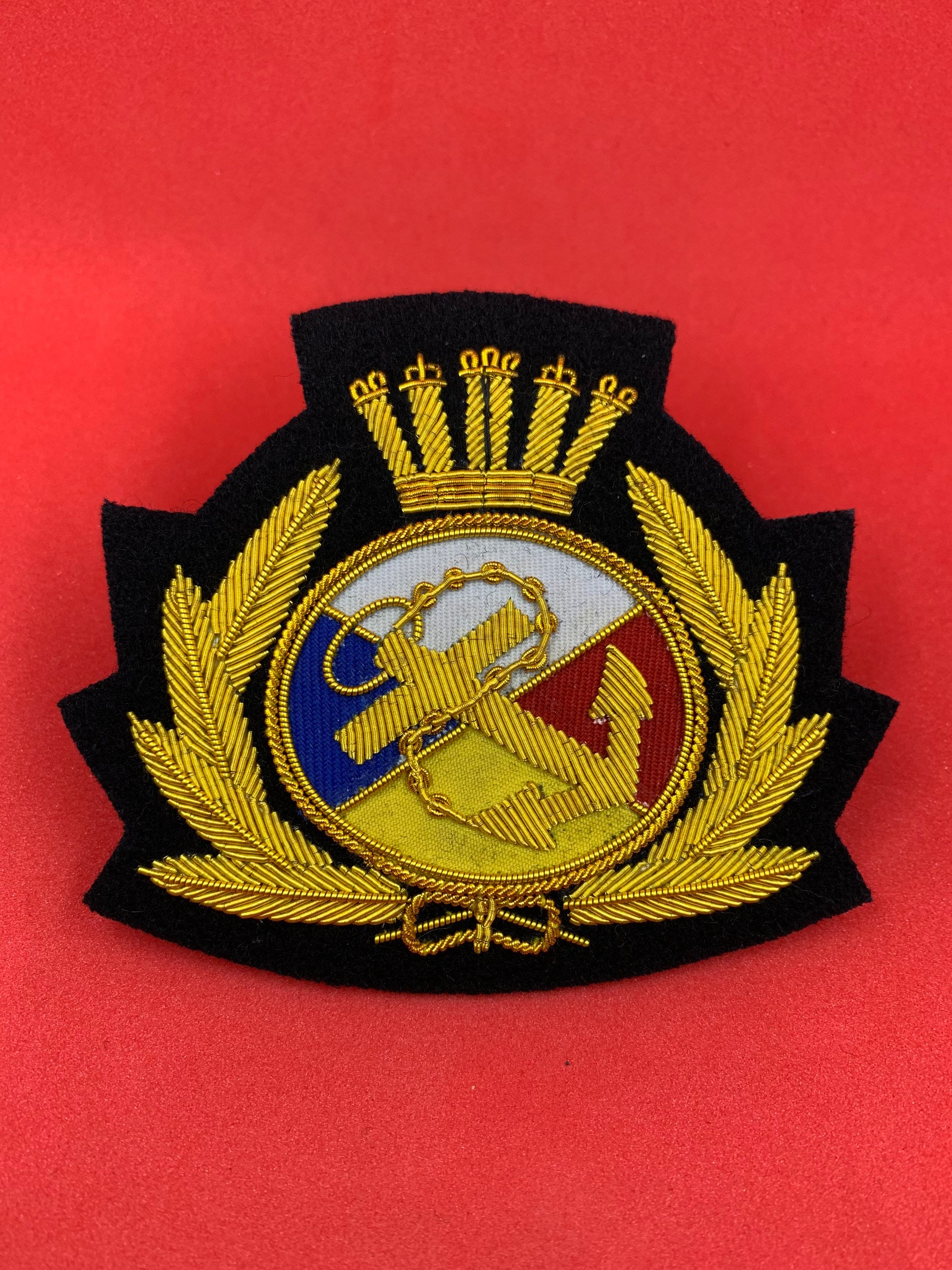 HS Royal Navy Merchant Blazer Badge Hand Embroidered With Bullion and ...
