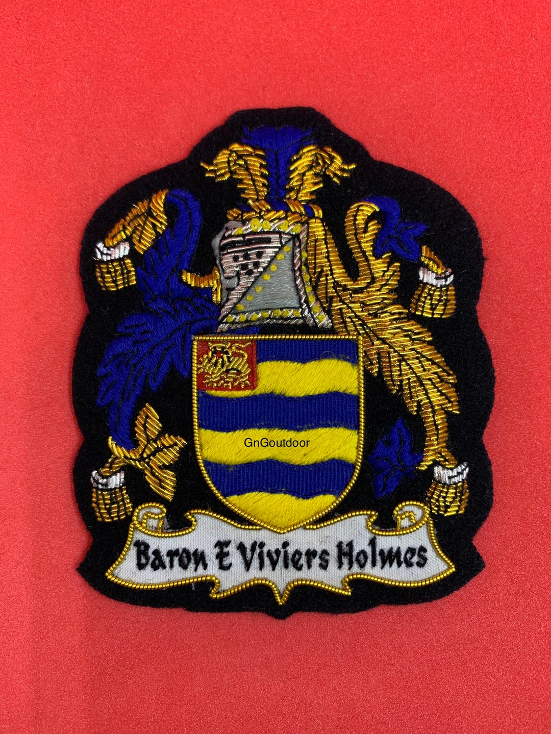 Viviers Family Crest Badge Baron E Viviers Holmes Hand Embroidered ...