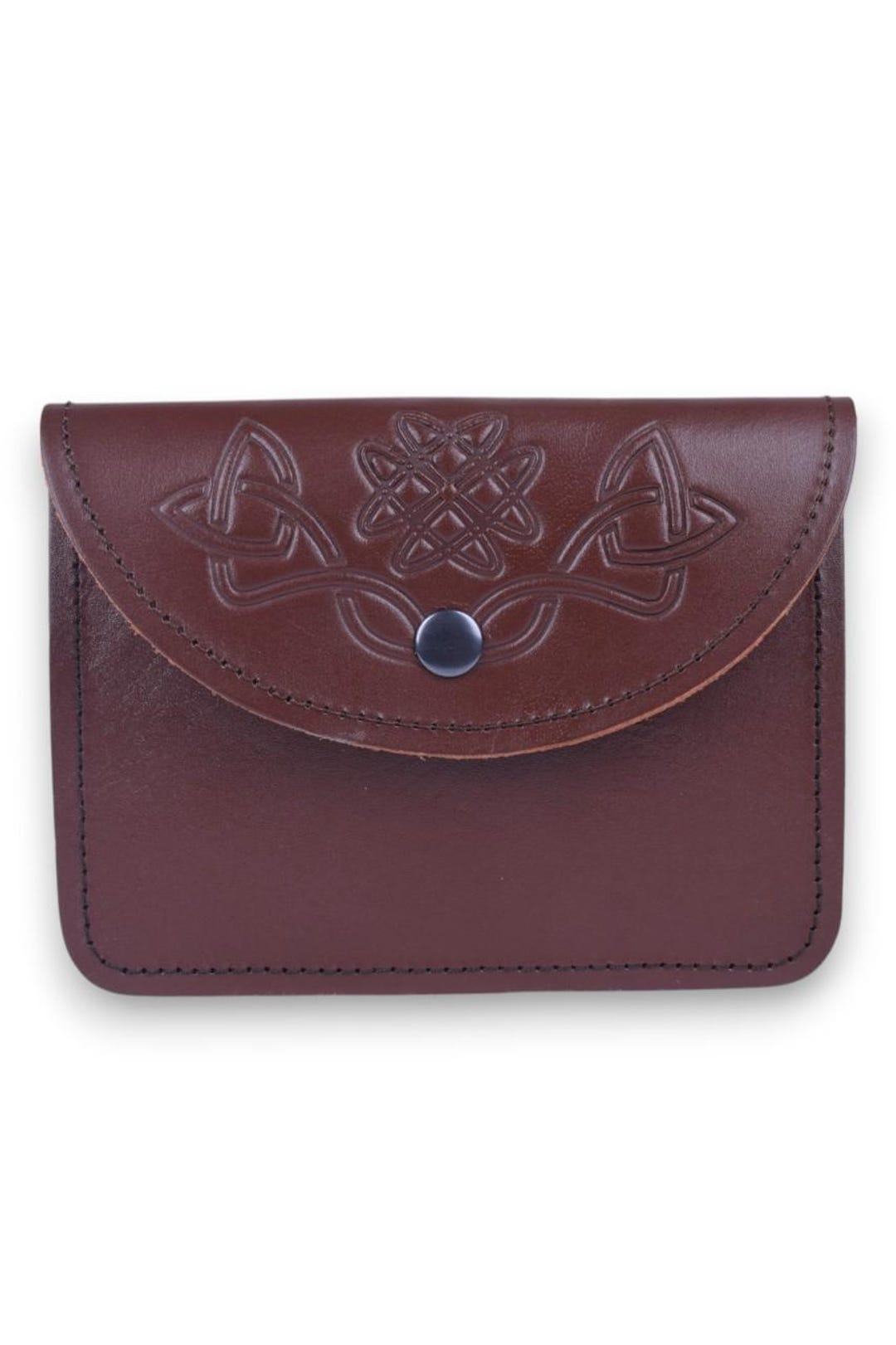 Men's Scottish Brown Leather Kilt Belt Pouch Celtic Embossed 100% ...