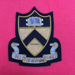 Princeton University Blazer Badge Hand Embroidered Bullion and Wire ...