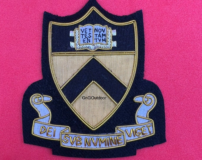 Princeton University Blazer Badge Hand Embroidered Bullion and Wire ...