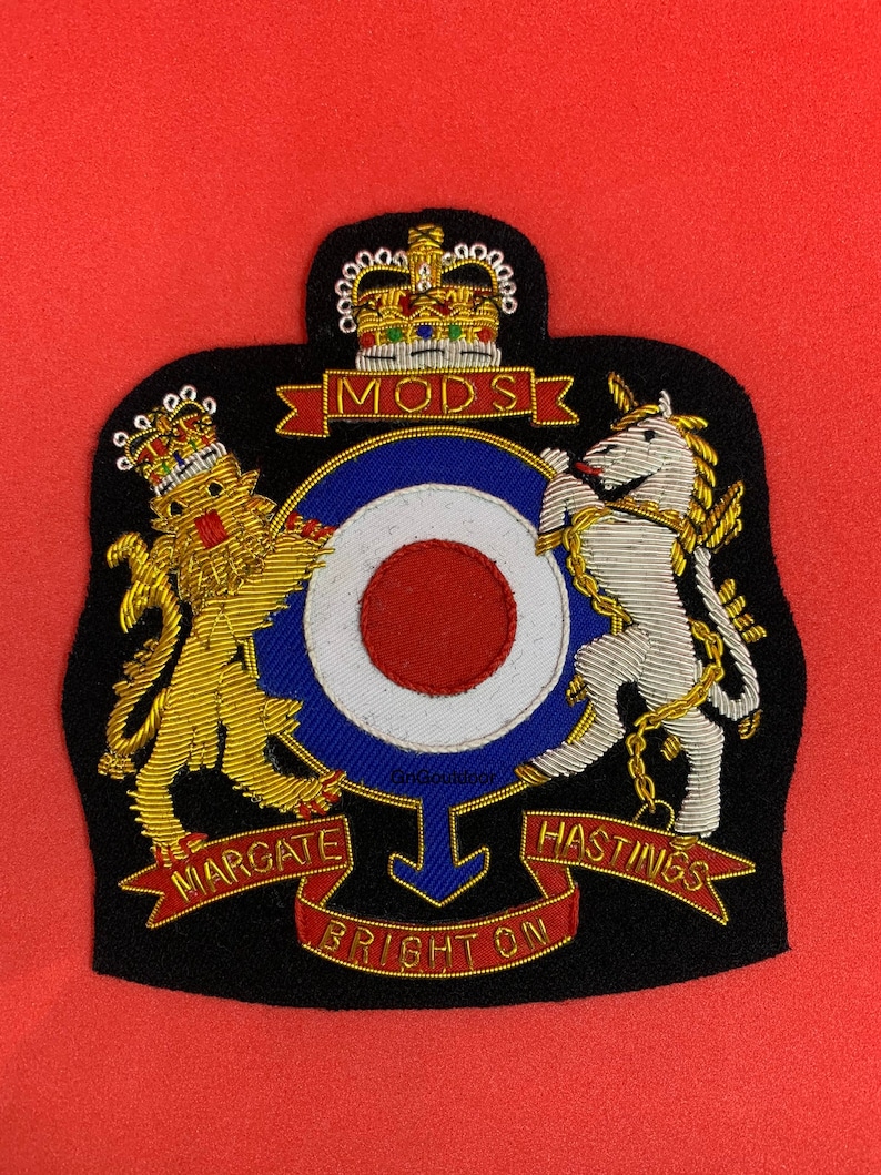 MOD Roundel Parka Patch MODS Hand Embroidered Bullion and Wire - Etsy