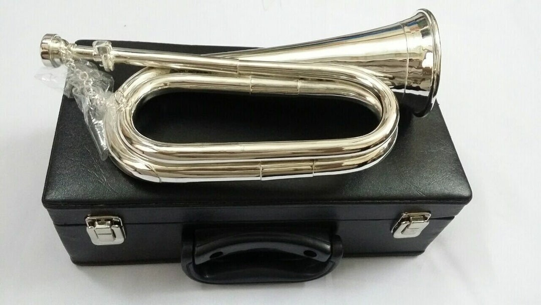 Professional British Army Bugle Silver Plated Tuneable Mouthpiece ...