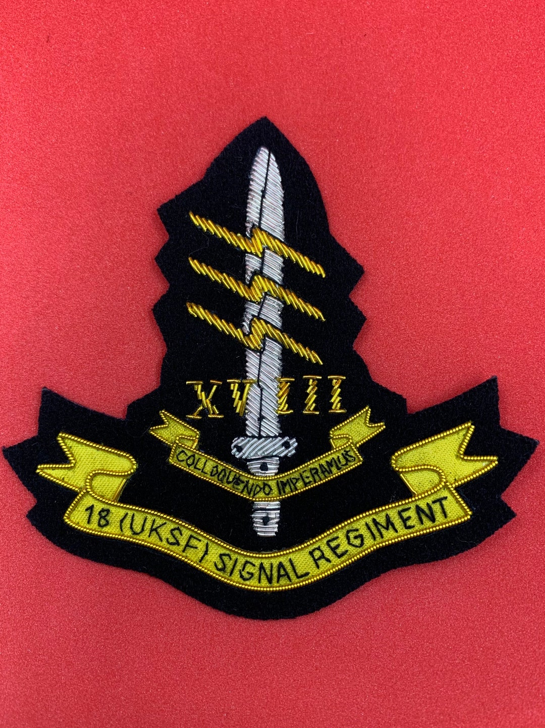 18 UKSF Signal Regiment Blazer Badge Hand Embroidered UK Armed Forces ...