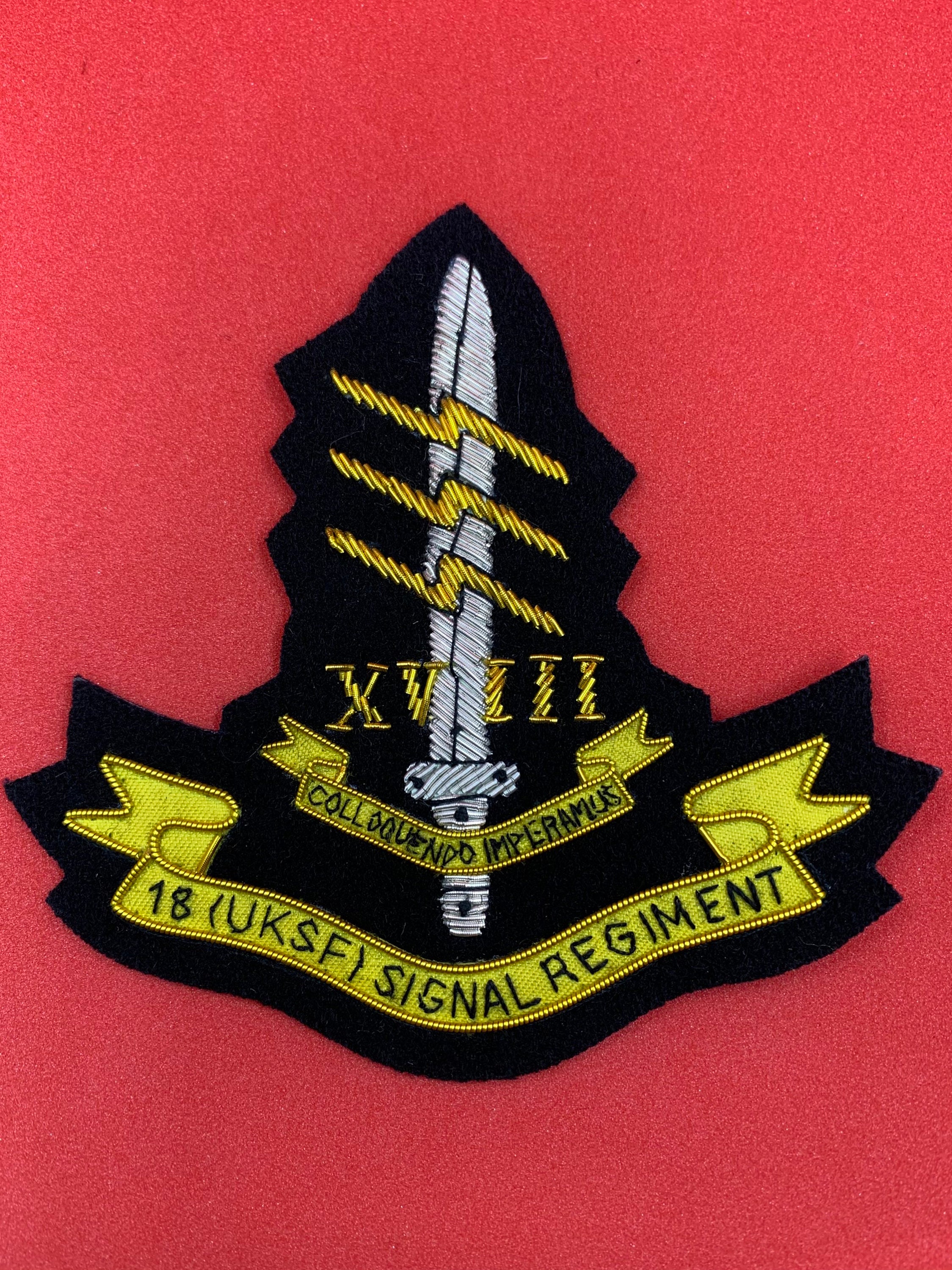 18 UKSF Signal Regiment Blazer Badge Hand Embroidered UK Armed Forces ...