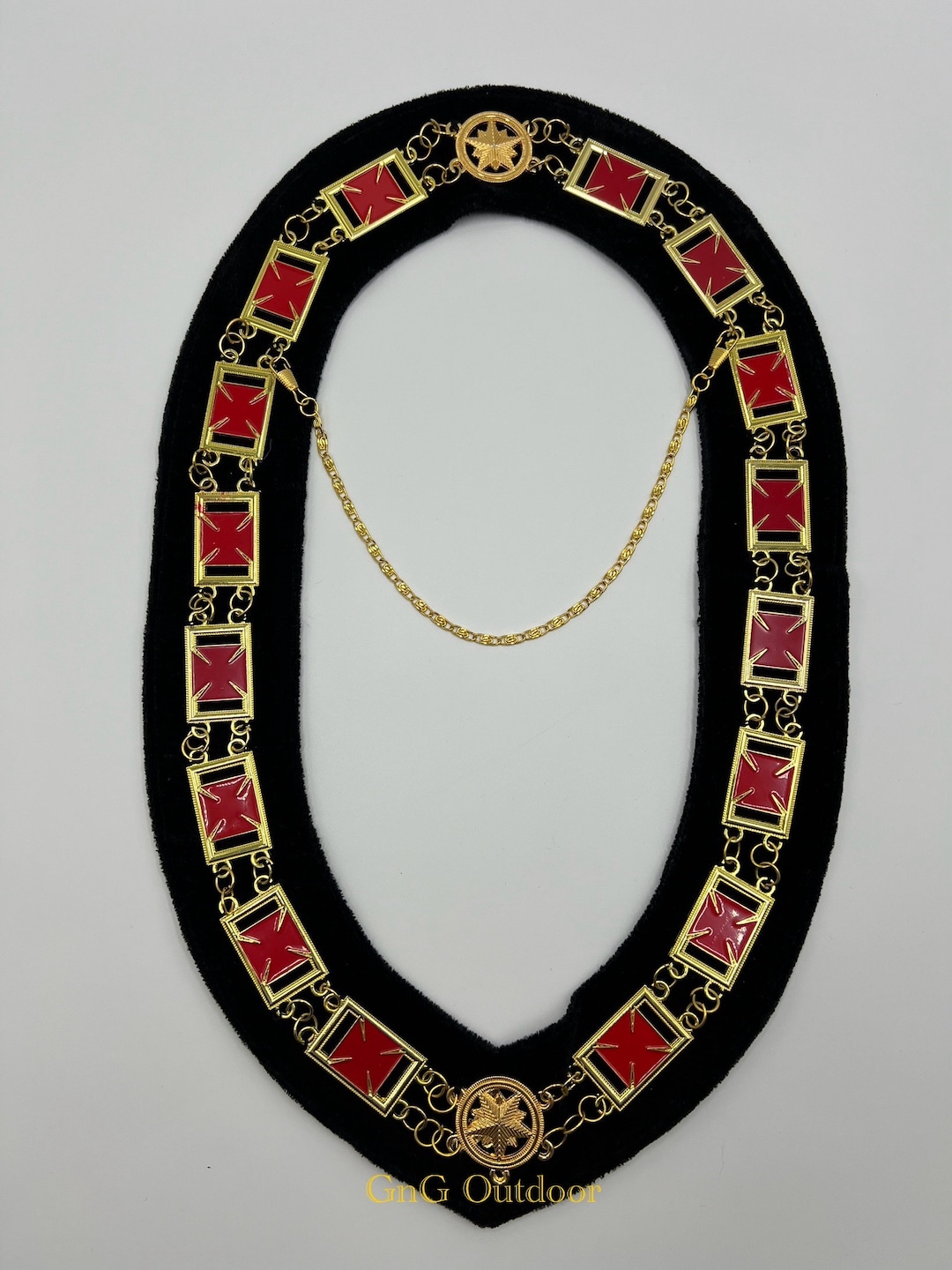 Knights Templar Grand Master Chain Collar on Black Velvet Knights ...
