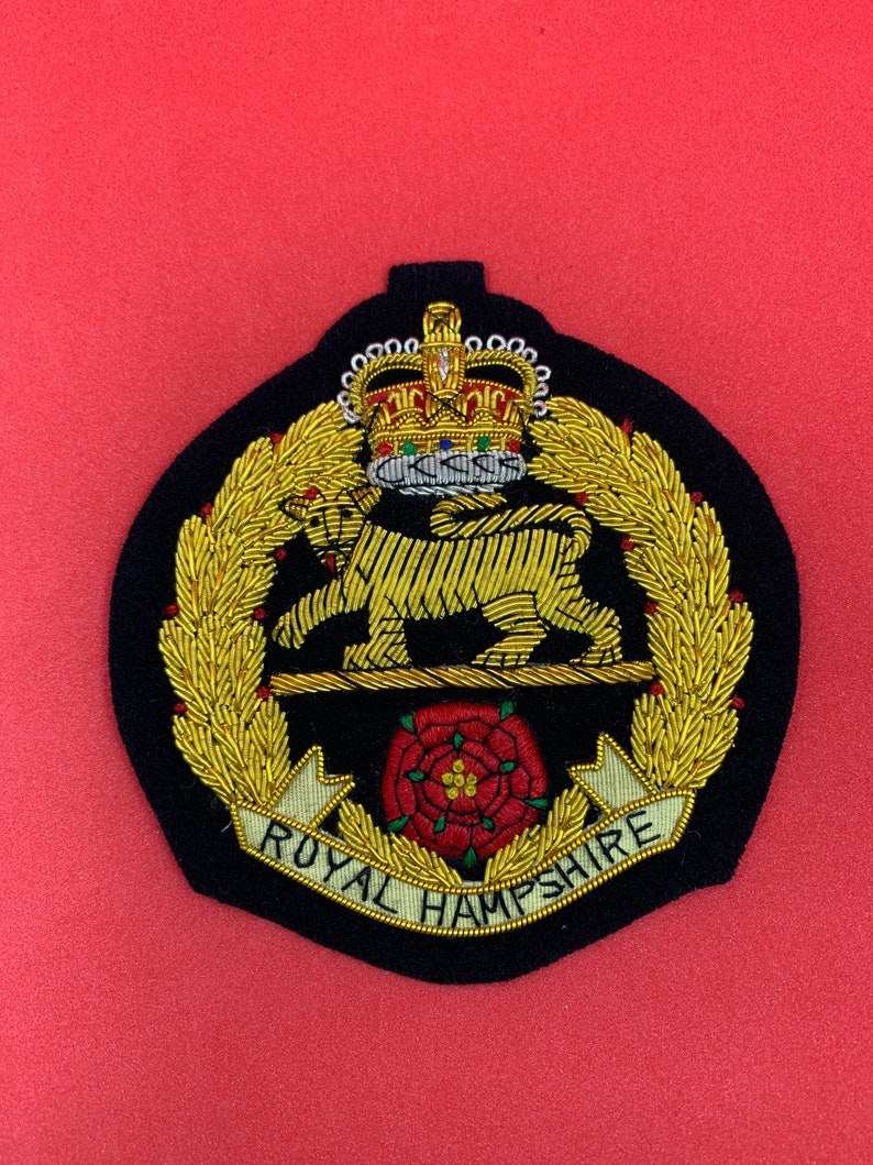 Royal Hampshire Regiment Blazer Badge RH Regimental Hand - Etsy