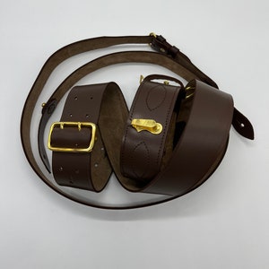Sam Brown Belt With Strap Brown Colour British Army Genuine Leather Sam ...