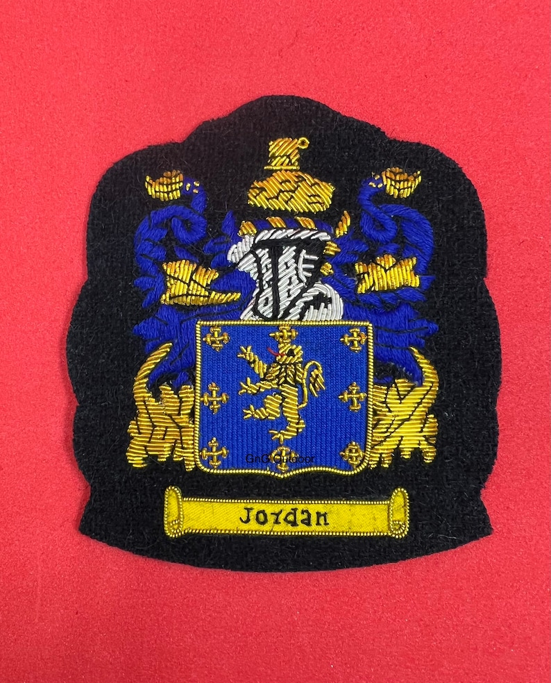 Family Crest Blazer Badge Hand Embroidered Bullion and Wire Coat of ...