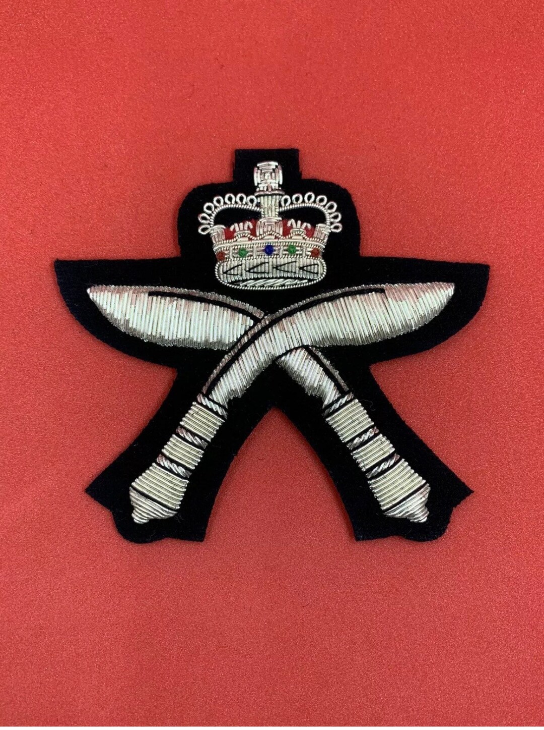 Royal Gurkha Rifles Regiment Blazer Badge RGR Hand Embroidered Bullion ...