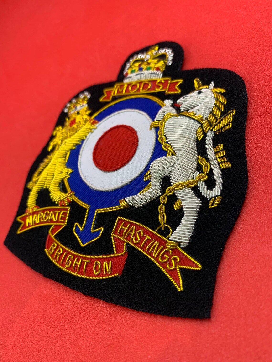 MOD Roundel Parka Patch MODS Hand Embroidered Bullion and Wire - Etsy