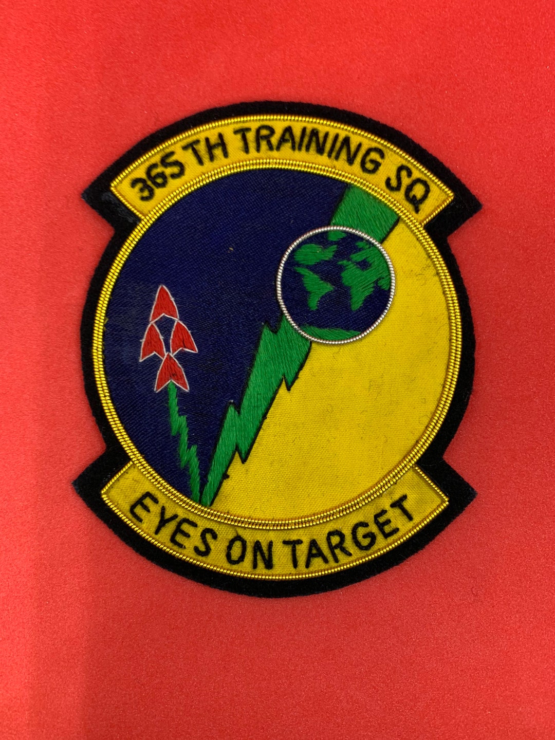 365th Training Squadron Blazer Badge USAF Hand Embroidered Bullion Wire ...