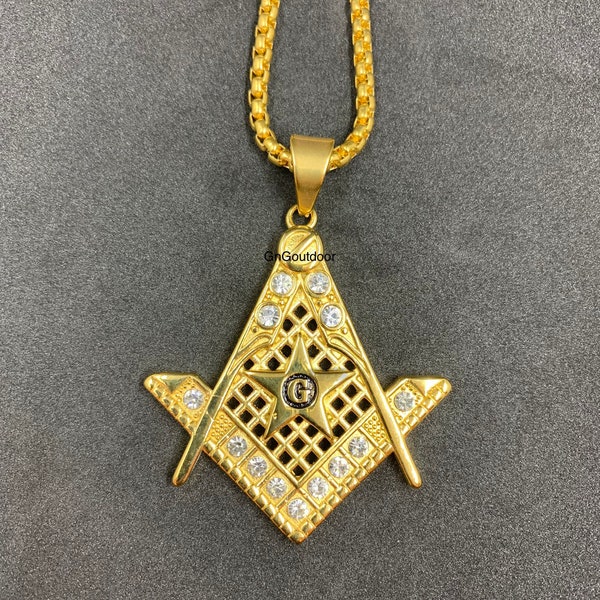 Masonic Square and Compass Pendant - Etsy