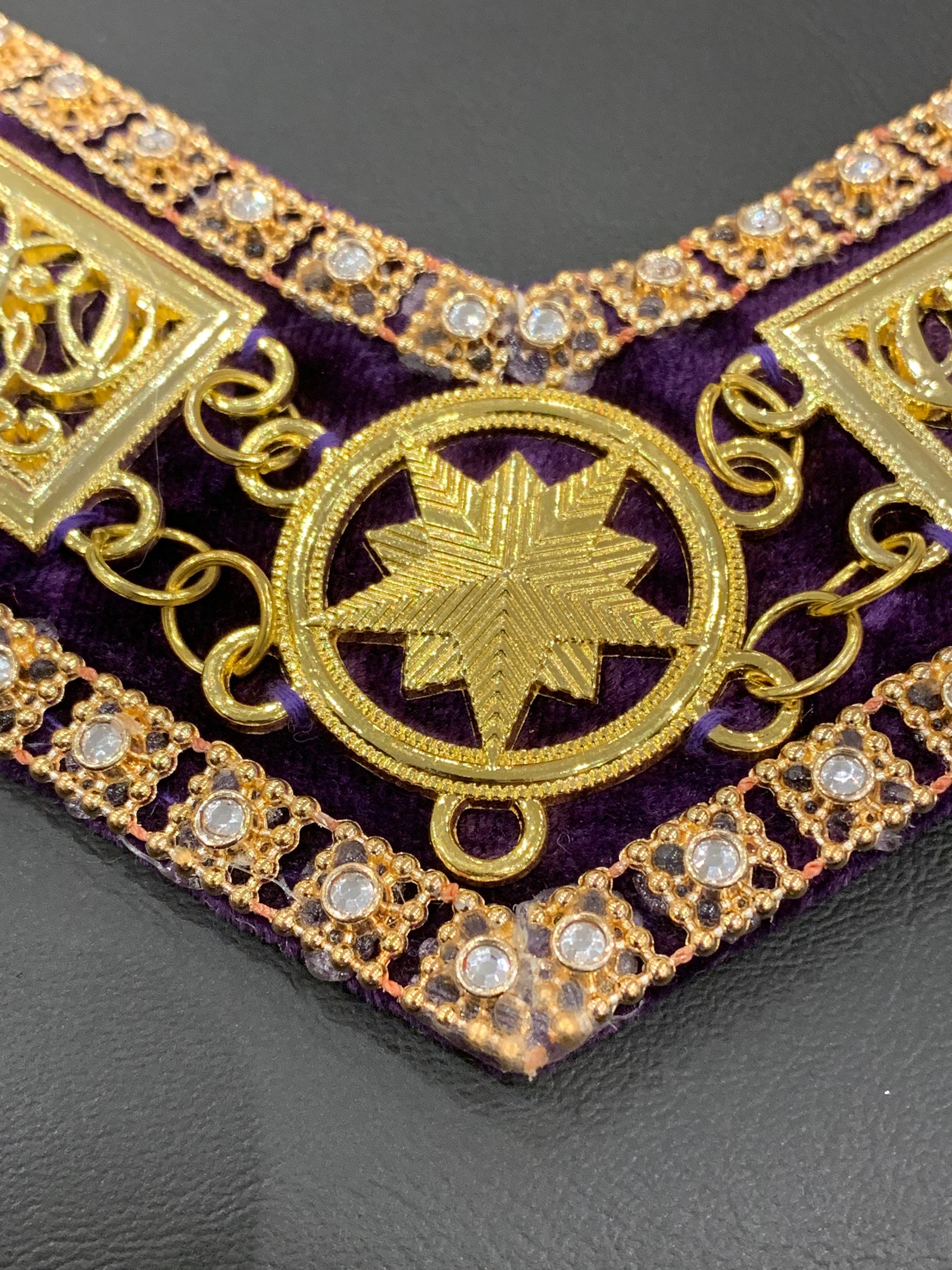 Grand Lodge Master Mason Metal Chain Collar Gold With Imitaion | Etsy