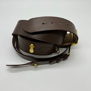 Sam Brown Belt With Strap Brown Colour British Army Genuine Leather Sam ...