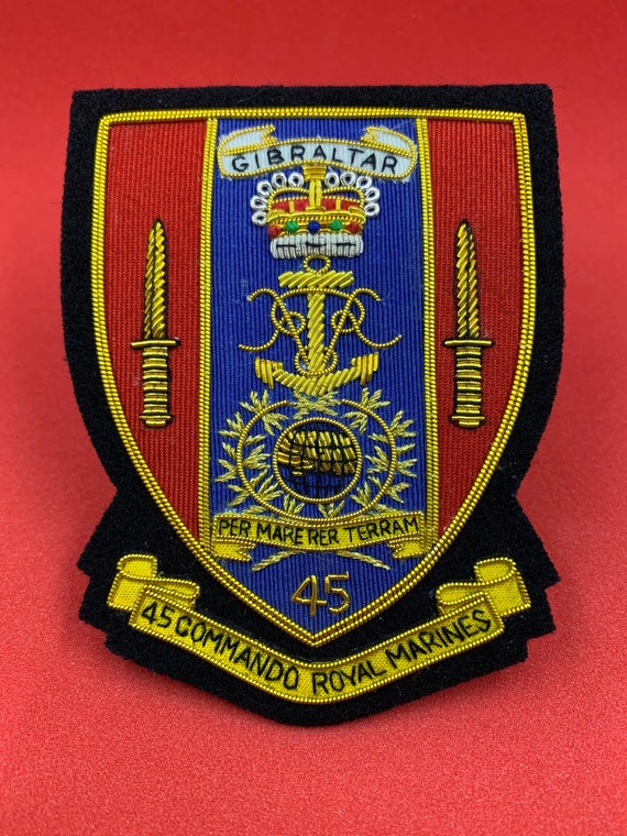 45 Commando Logo Royal Marines 45 Commando Shield Lapel Pin Badge