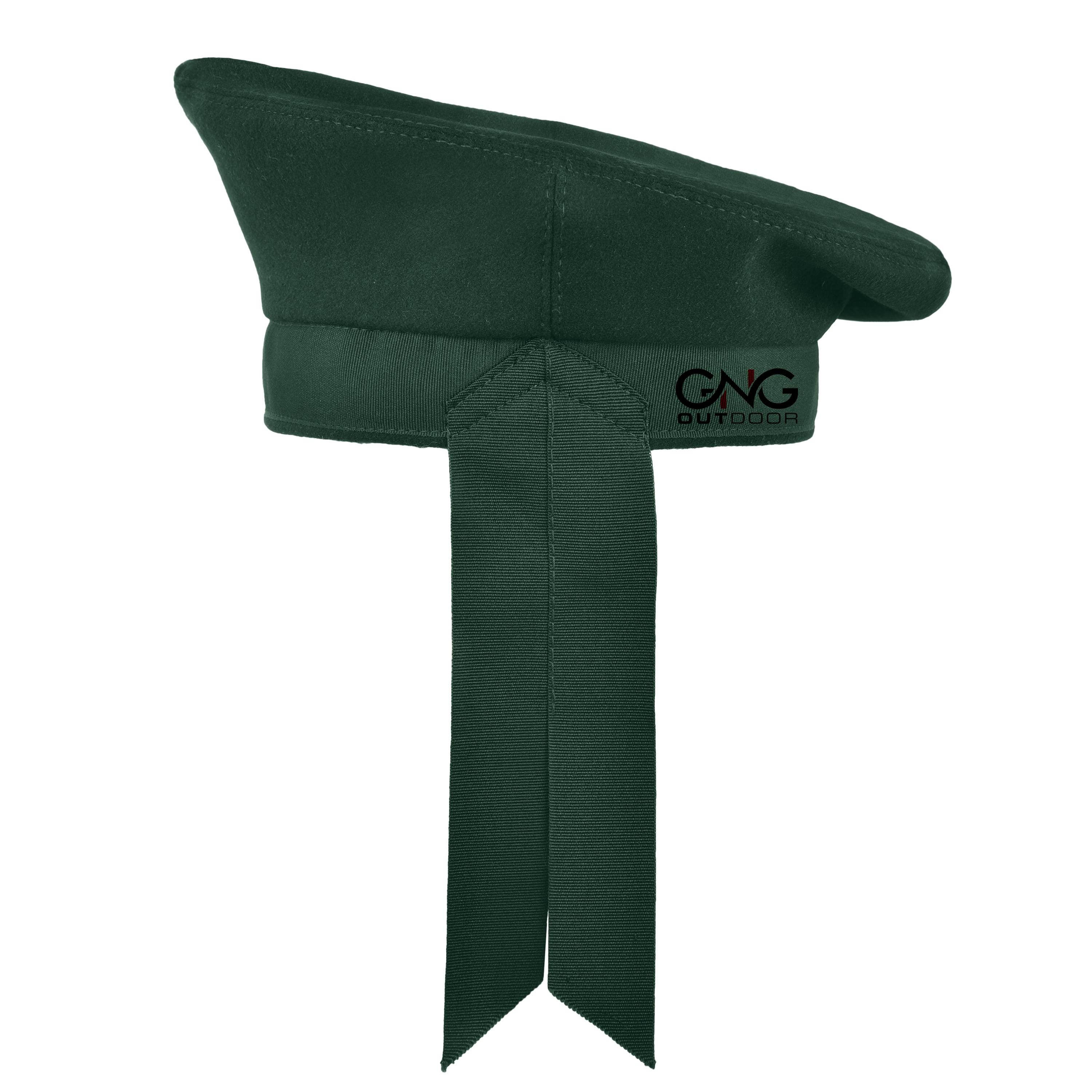 Scottish Irish Caubeen Beret Hat - Balmoral Beret Green Glengarry Hat ...