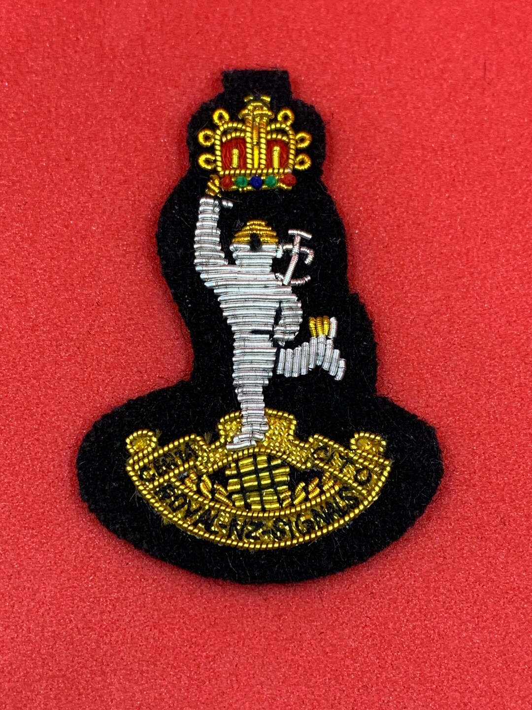Royal NZ Signals Corps Cap Badge Hand Embroidered Bullion and Wire Cap ...