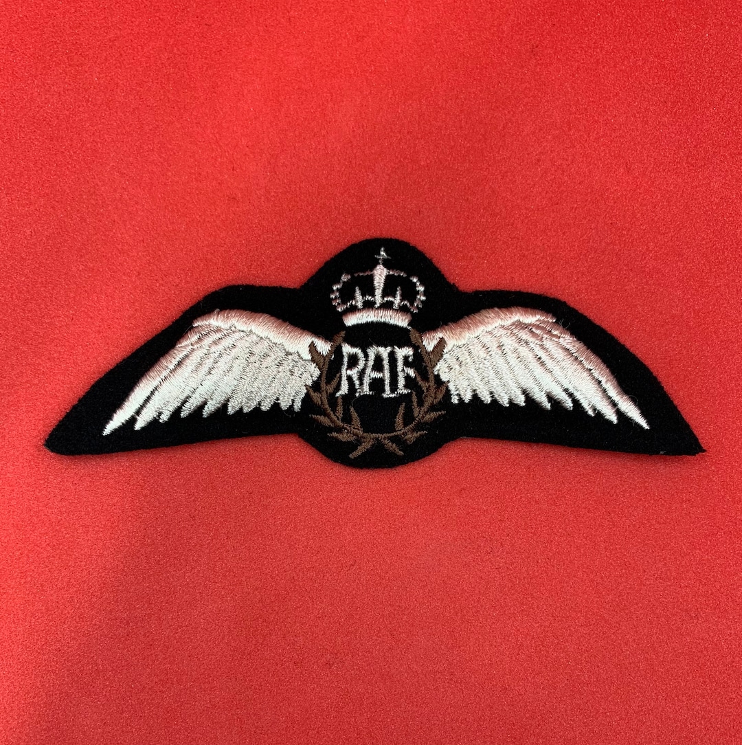 RAF Pilot Wings Badge Royal Air Force Machine Embroidered Patch Air ...