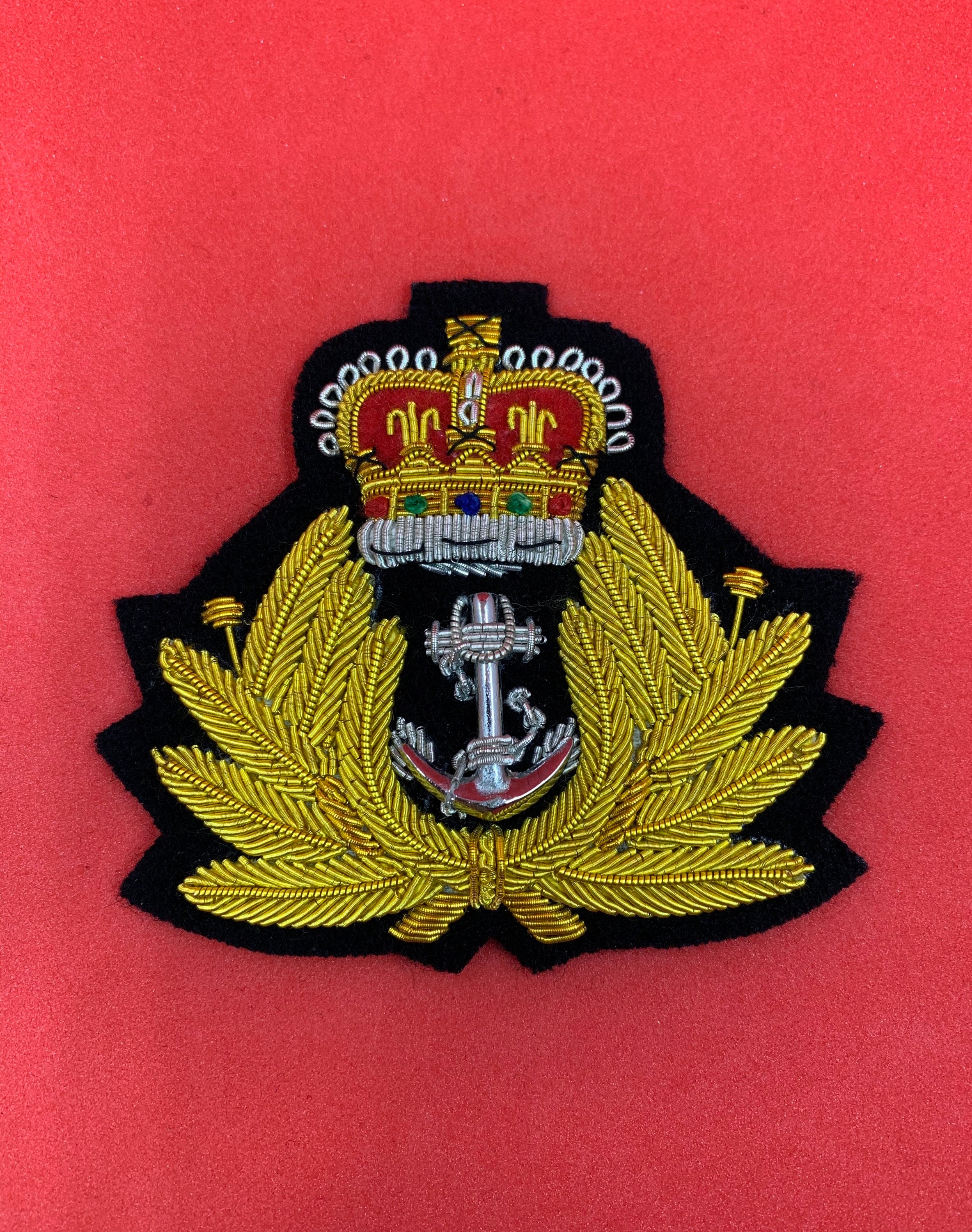 Royal Navy Cap Badge Bullion Wire Naval Queens Crown Cap - Etsy