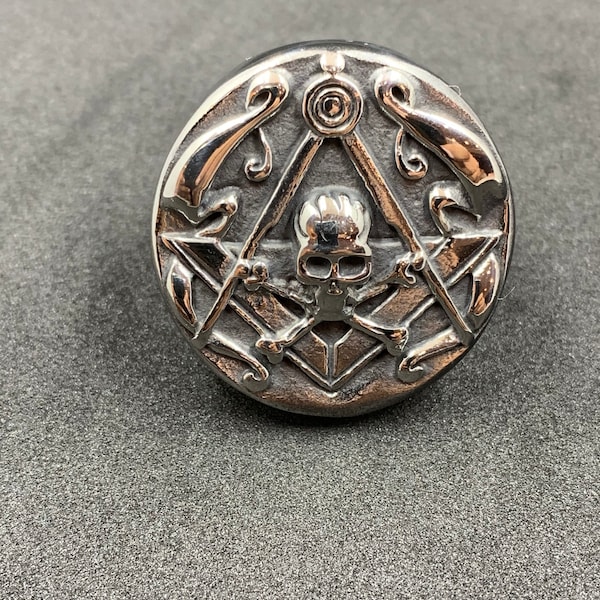 Skull Head Masonic Ring - Etsy