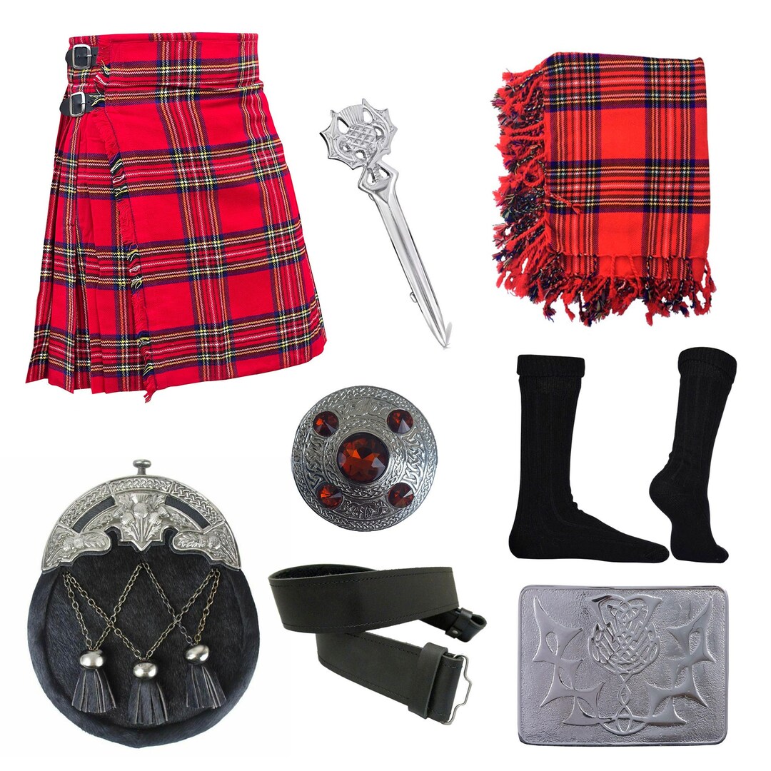 Men's Scottish Kilt Outfit Dress Traditional Kilt Set Available in ...