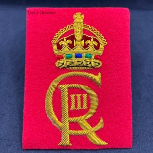 His Majesty the King Charles Cypher Crest CIIIR Gold Hand Embroidered ...