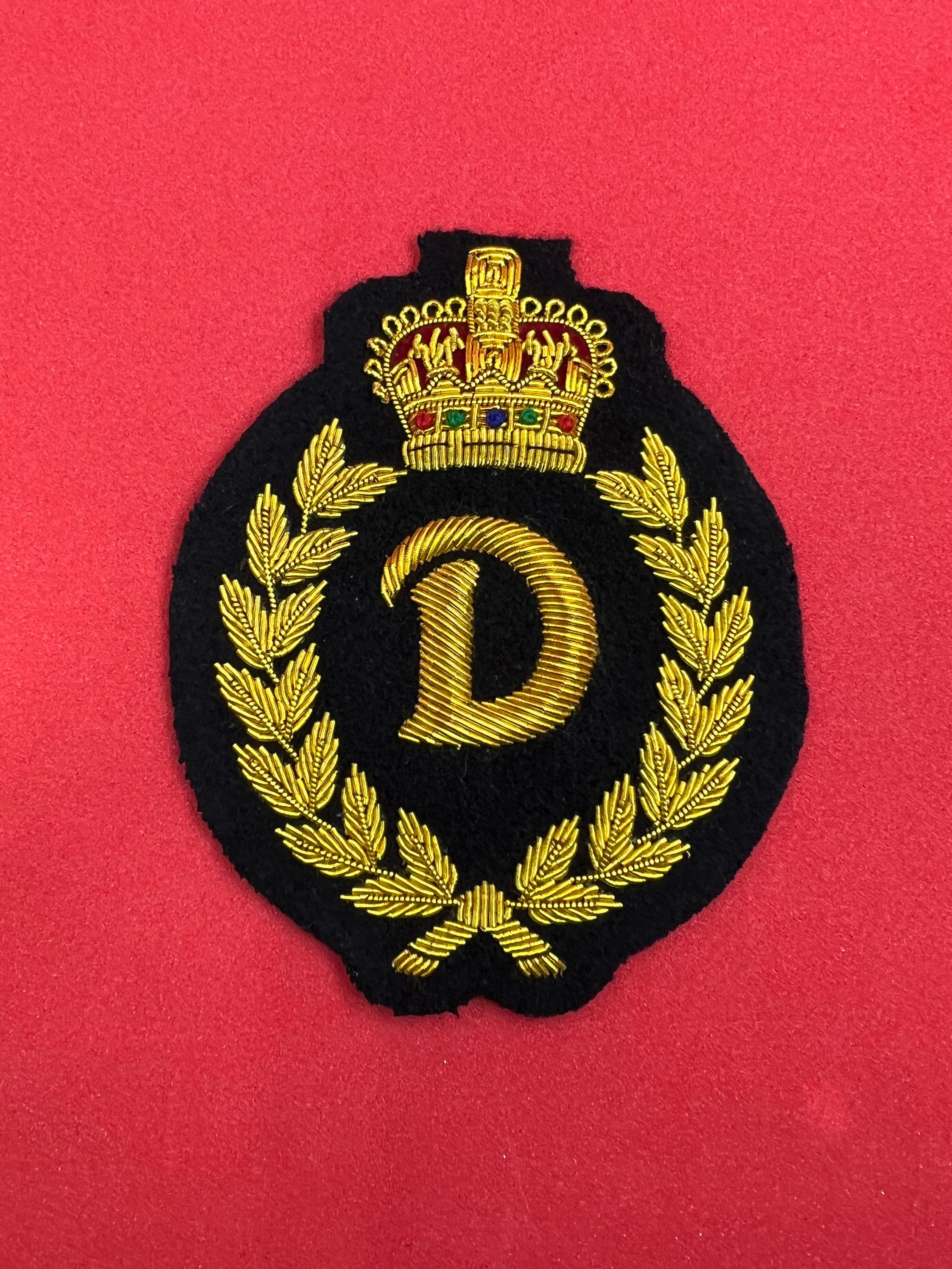 Hand Embroidered Gold Bullion Wire Alphabet Crest Blazer Badge - Etsy UK