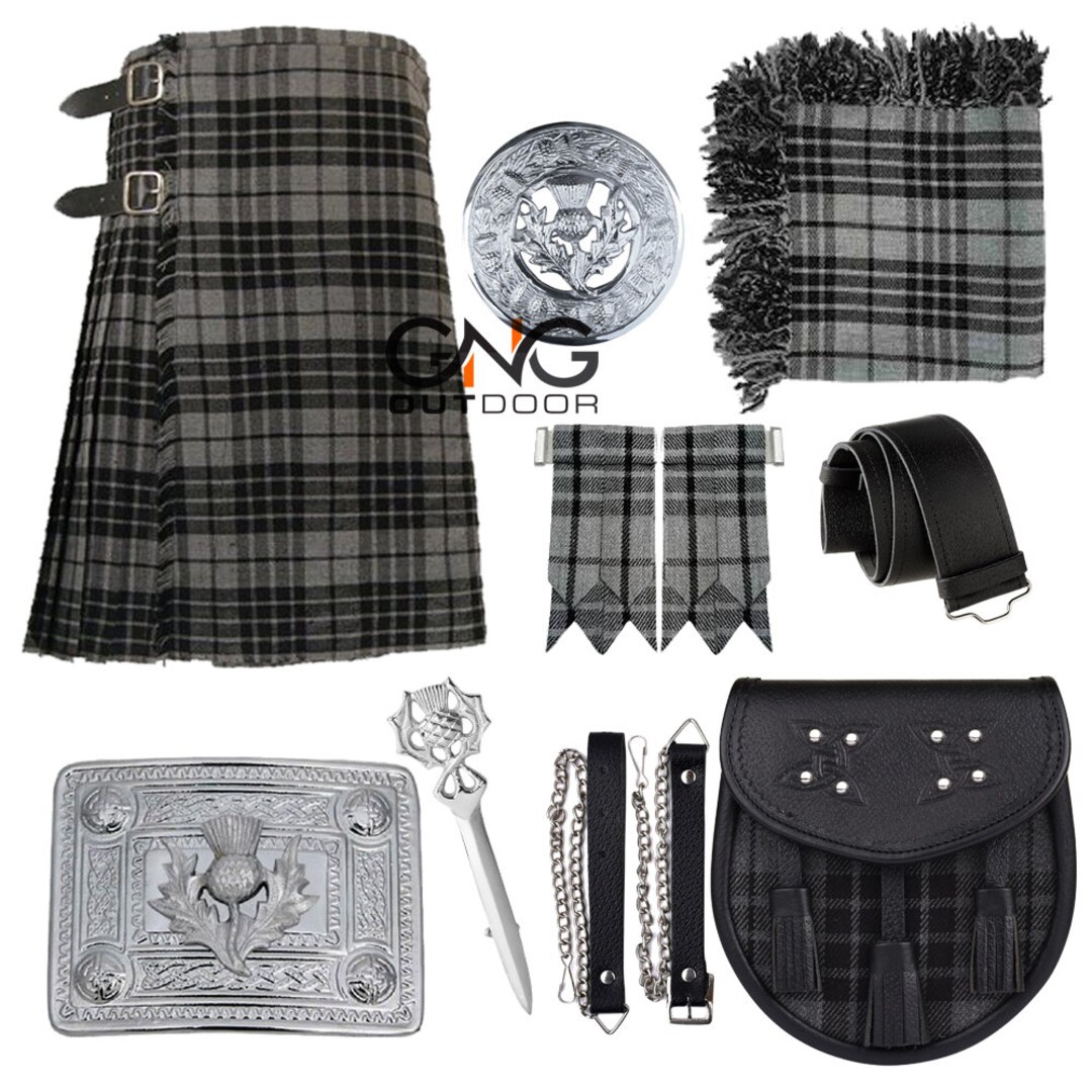 Men's Socttish Kilt Outfit Thistle Wedding Kilt Set Available in ...
