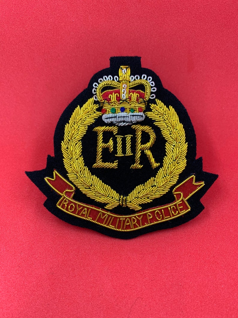 Royal Military Police Hand Embroidered Bullion Wire Blazer Badge RMP ...