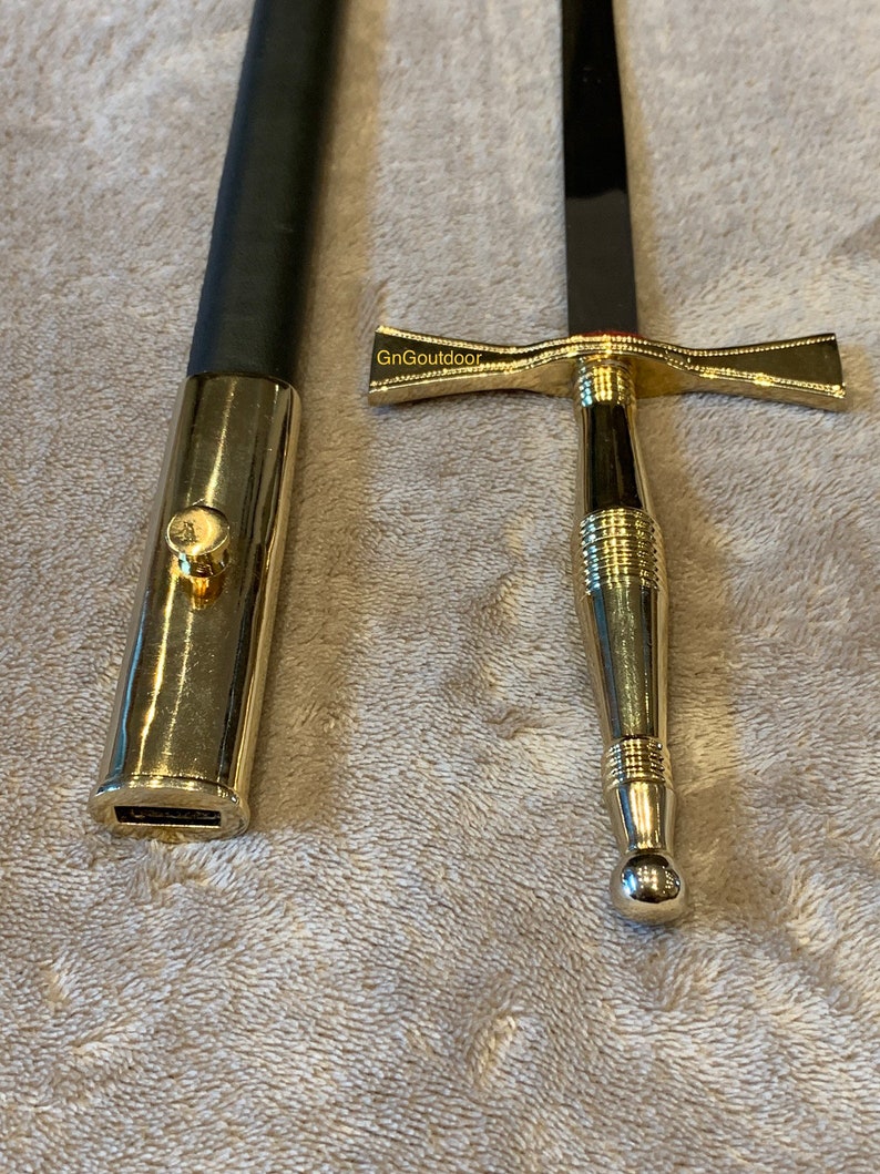Masonic Ceremonial Blunt Sword Gold Hilt Gold and Black - Etsy