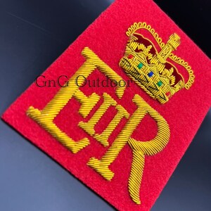 Her Majesty Queen Elizabeth II Cypher Crest EIIR Gold Hand Embroidered ...