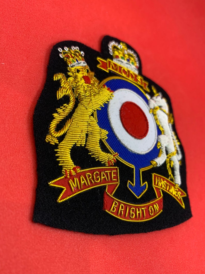 MOD Roundel Parka Patch MODS Hand Embroidered Bullion and Wire - Etsy