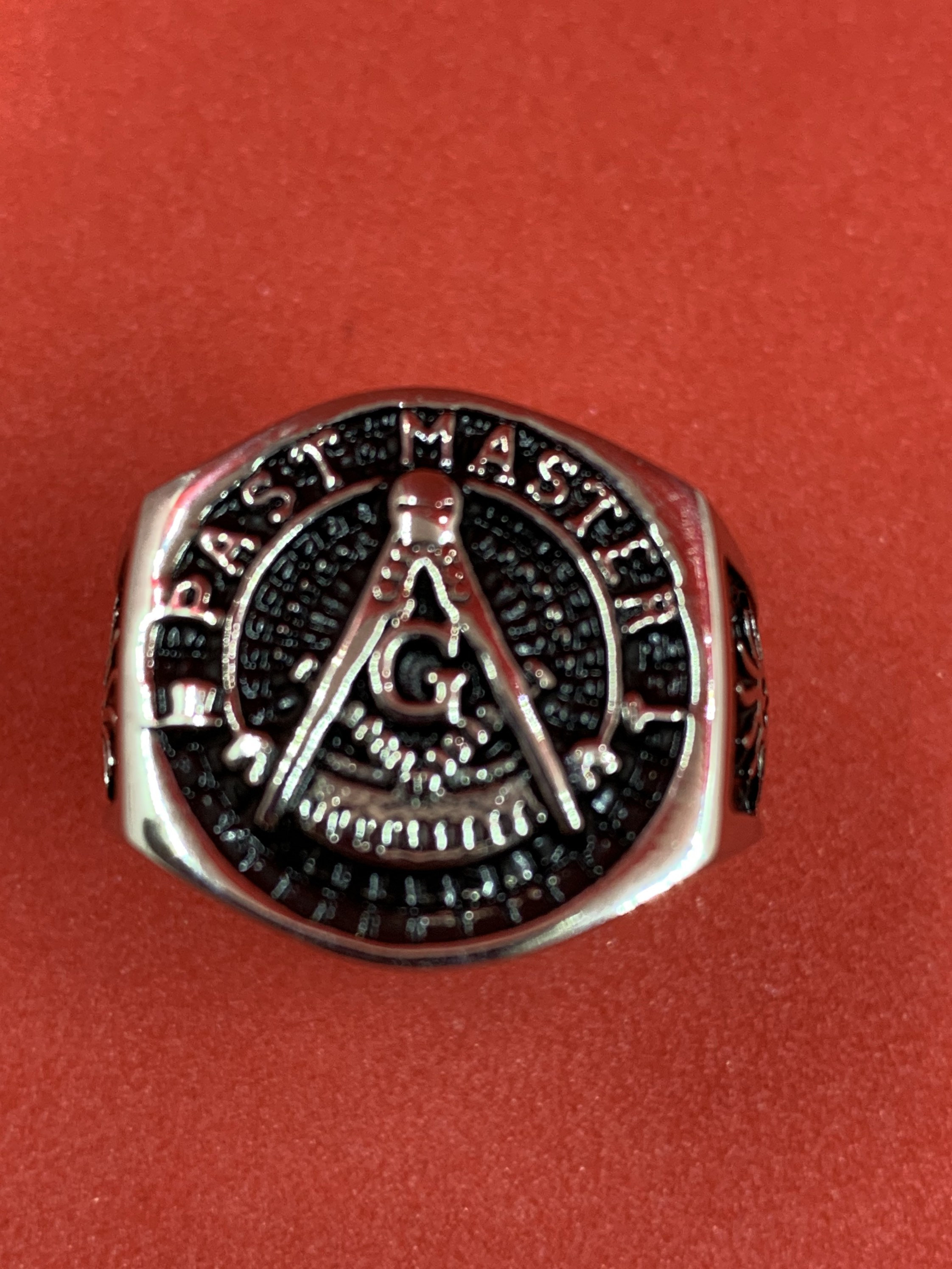 Masonic Past Master Mens Stainless Steel Silver Colour Ring - Etsy