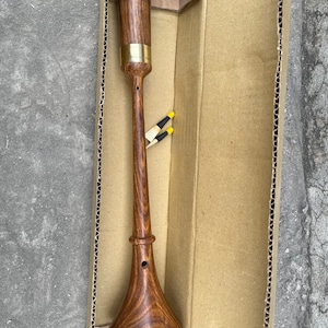 Rosewood Handmade RAUSCHPFEIFE Small Wooden Medieval Shawm Instrument ...