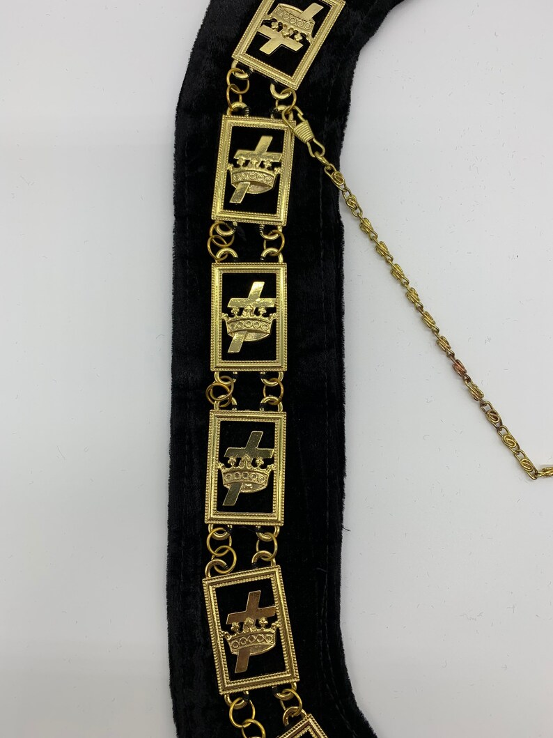 Masonic Regalia Knights Templar Metal Chain Collar Gold on - Etsy