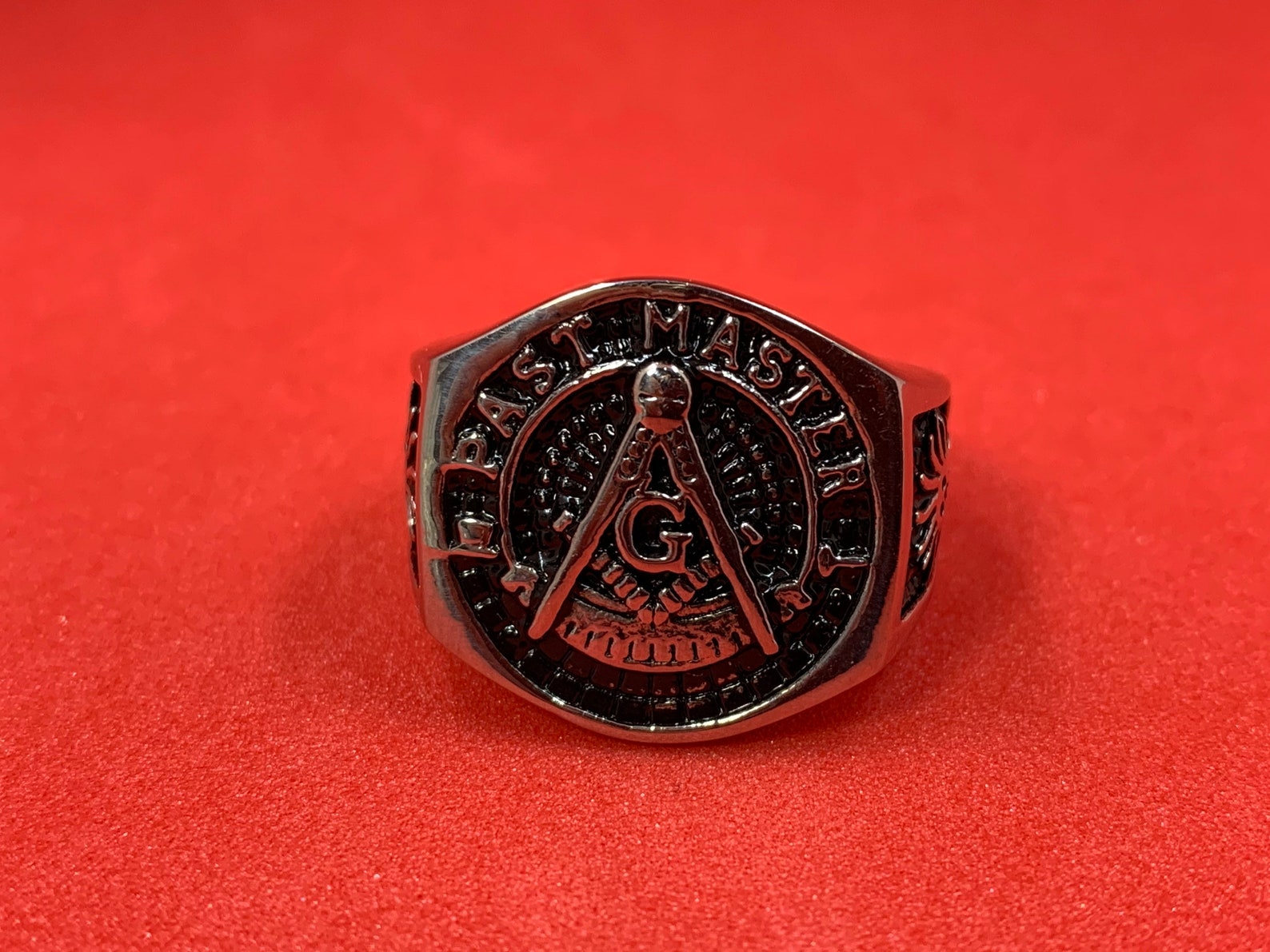 Masonic Past Master Mens Stainless Steel Silver Colour Ring | Etsy