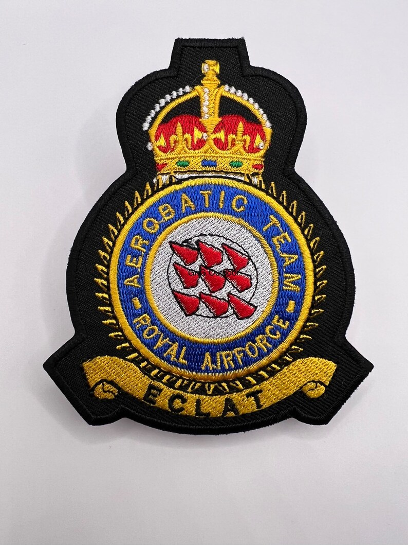 RAF Aerobatic Team Badge Royal Air Force Red Arrow Machine Embroidered ...