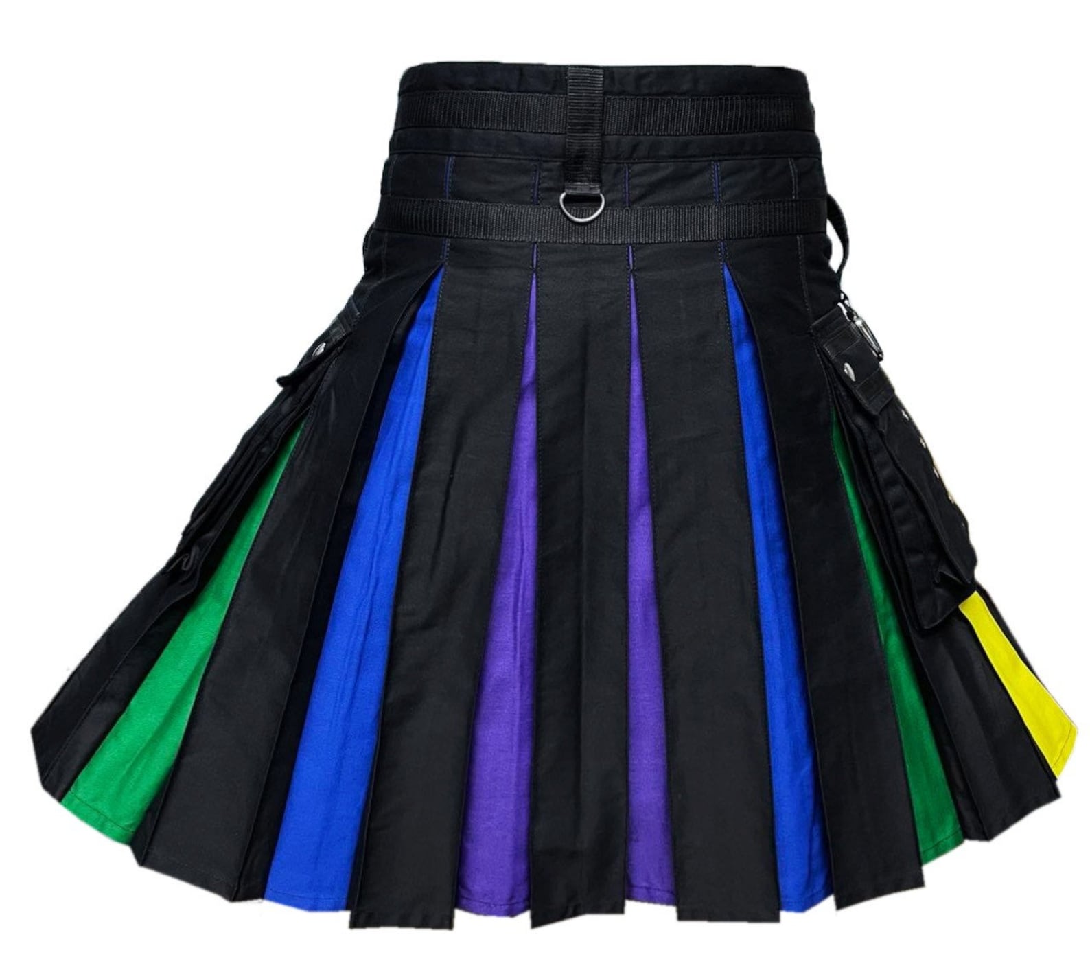 Rainbow Hybrid Pride Kilt LGBT Gay Kilt Modern Utility Kilts for Men ...