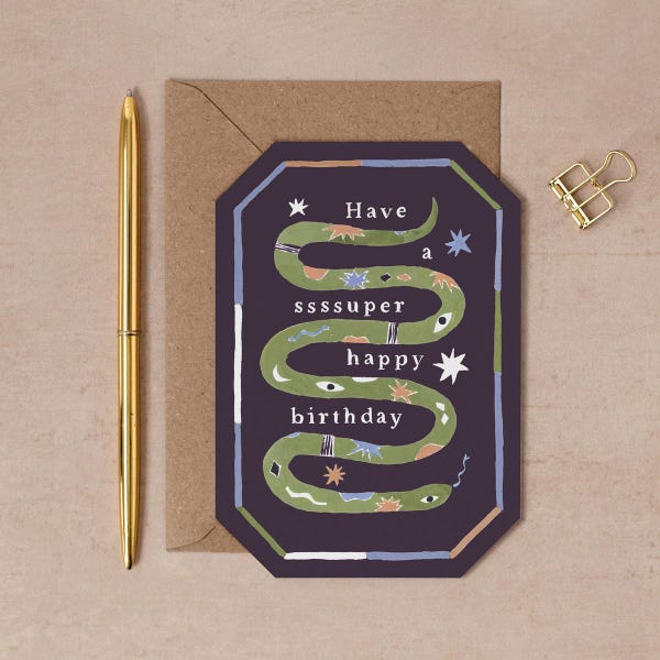 Year of the Snake Card - Etsy