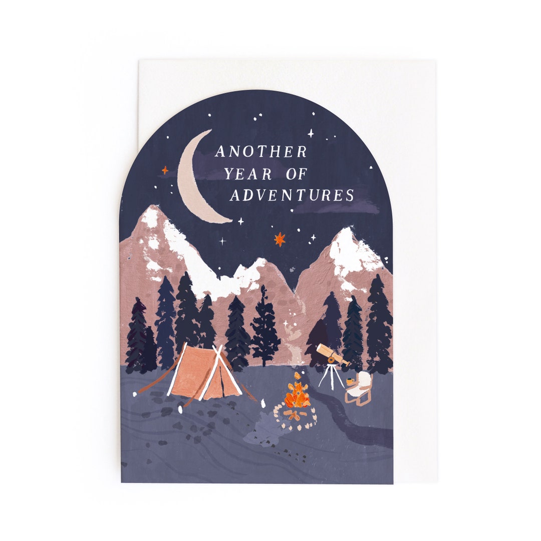 Adventure Birthday Card for Camping Enthusiast Card for Dad Camping ...