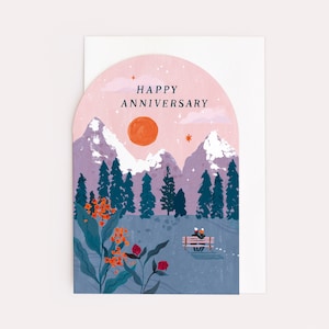 Sunset Anniversary Card | Anniversary Card | Happy Anniversary Card ...