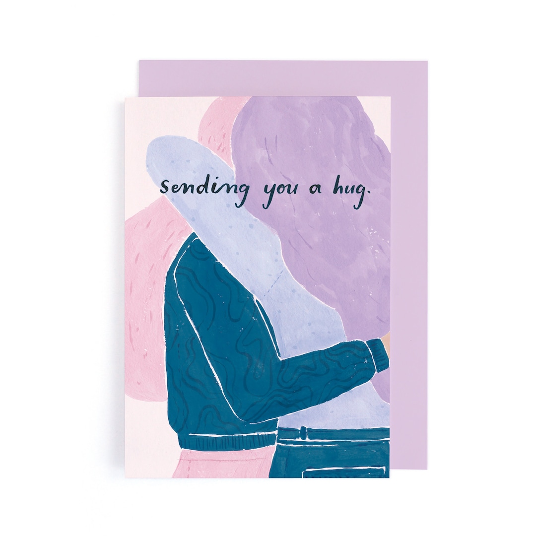 Sending You A Hug Card Thinking of You Card Friend Card - Etsy