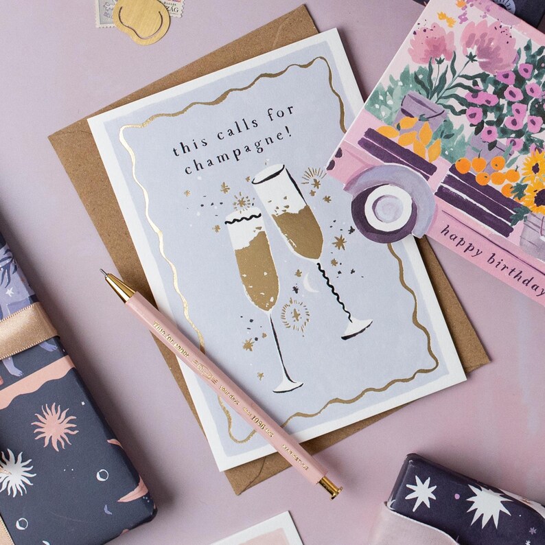 This Calls for Champagne Card | Congratulations Card | Anniversary Card ...