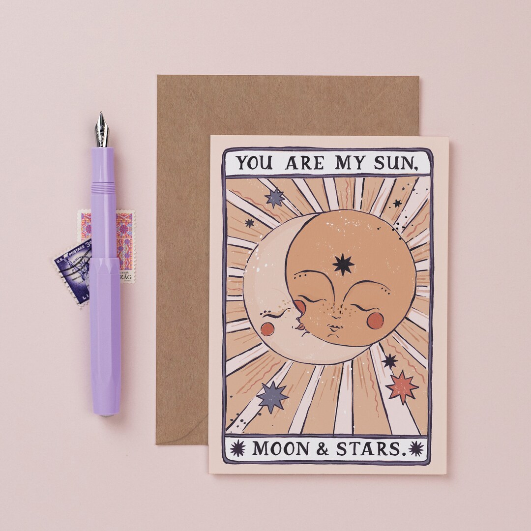 Sun, Moon & Stars Card Love Card Anniversary Card Same Sex Anniversary ...