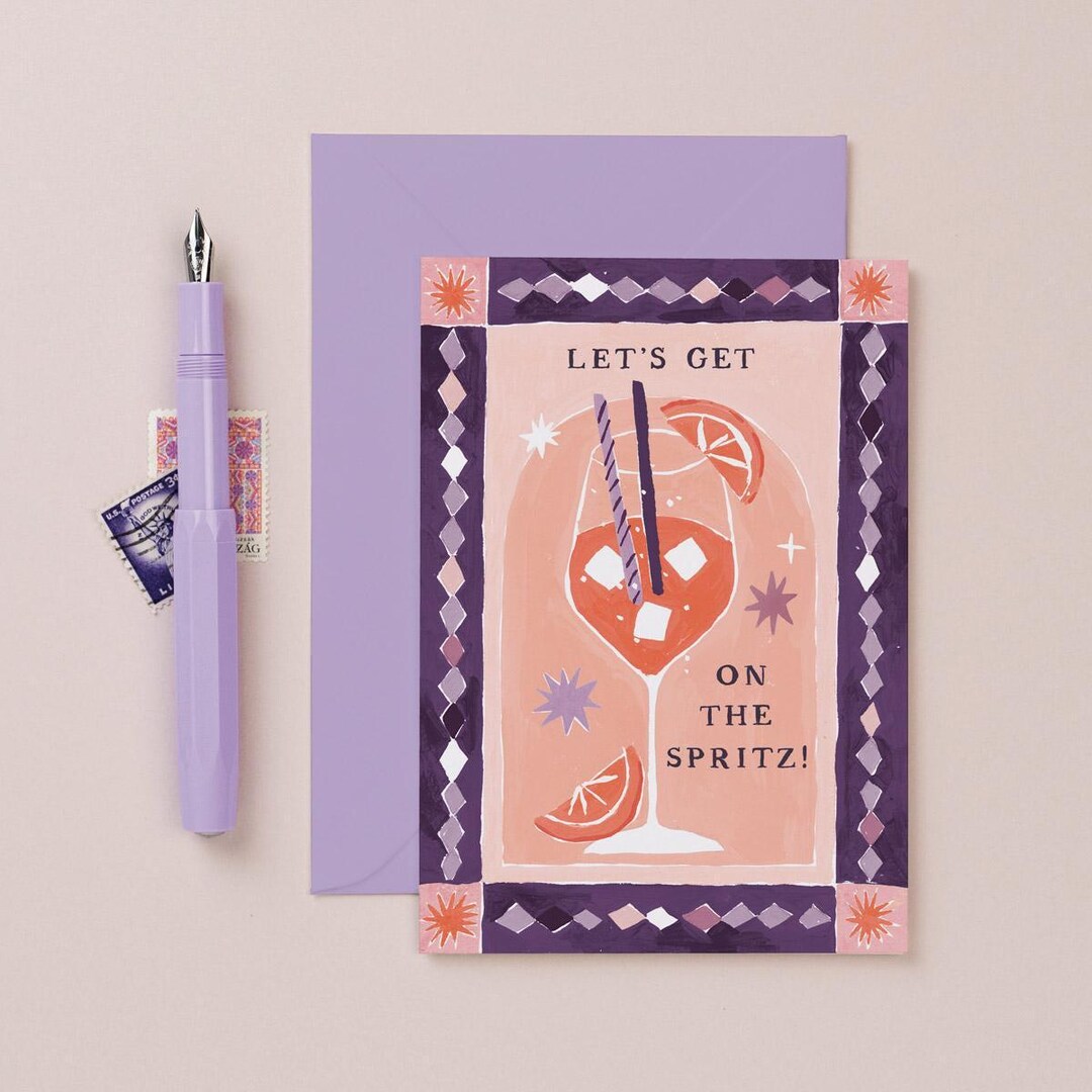 Aperol Spritz Birthday Card | Cocktail Summer Birthday Cards - Etsy