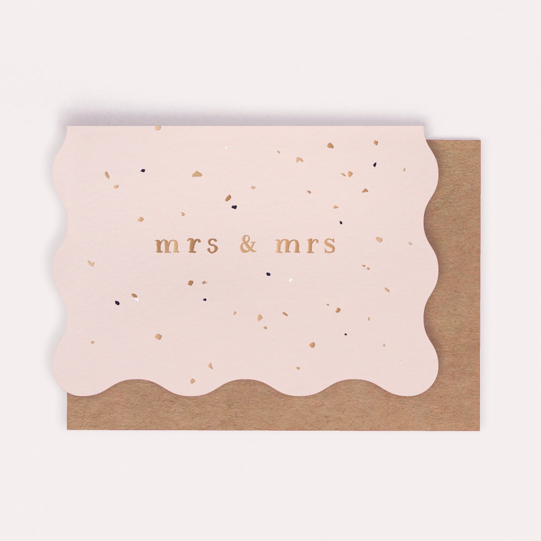Mrs And Mrs Lesbian Wedding Card Gay Wedding Card Lgbtq Etsy